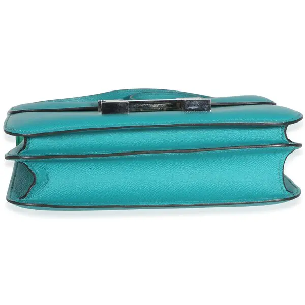 Hermès Constance 24 Bag In Bleu Paon Menthe Epsom Leather With Silver-tone Hardware - Blue
