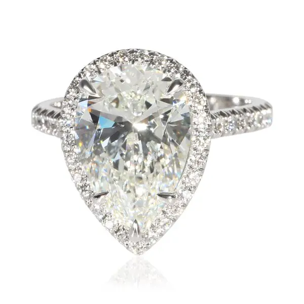 Tiffany & Co. 4.02 Ct Pear Diamond Soleste Engagement Ring