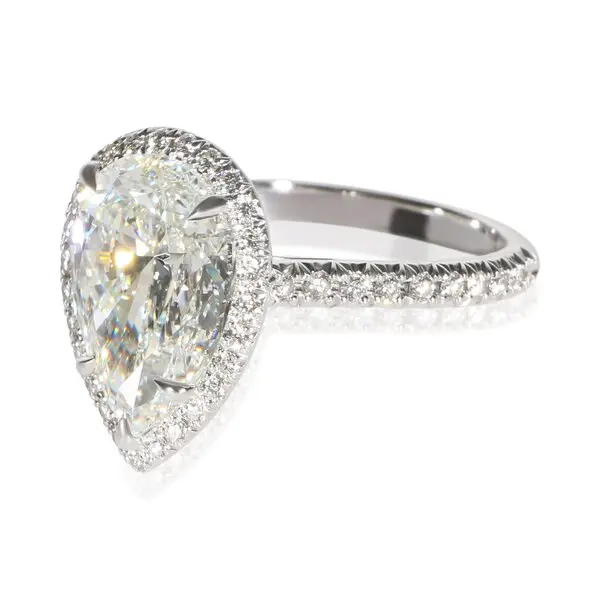 Tiffany & Co. 4.02 Ct Pear Diamond Soleste Engagement Ring