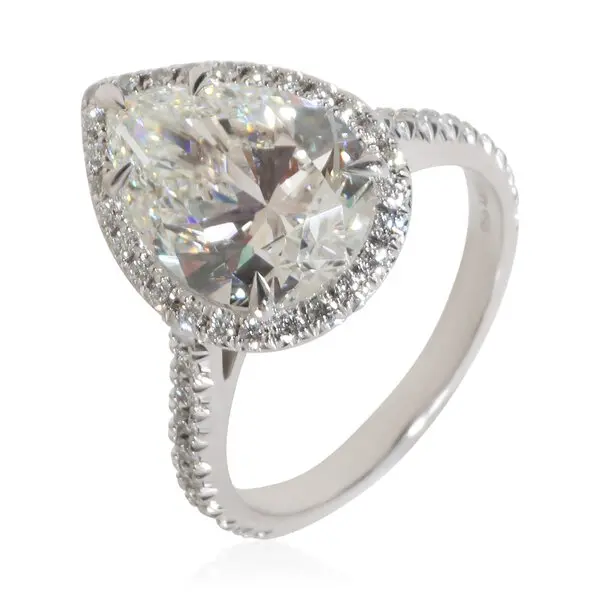 Tiffany & Co. 4.02 Ct Pear Diamond Soleste Engagement Ring