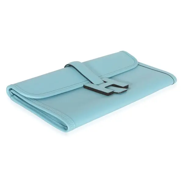 Hermès Bleu Saint Cyr Swift Jige Elan 29 Clutch - Blue