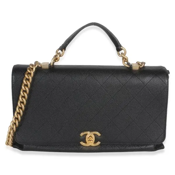 Chanel Quilted Caviar Chic Affinity Top Handle Bag