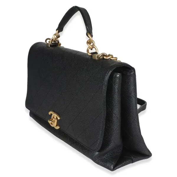 Chanel Quilted Caviar Chic Affinity Top Handle Bag