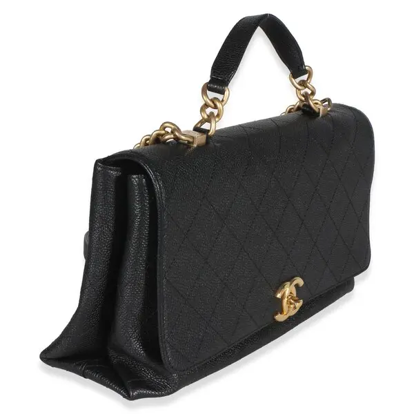 Chanel Quilted Caviar Chic Affinity Top Handle Bag