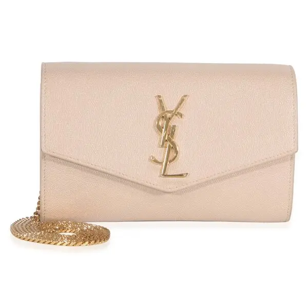 Saint Laurent Uptown Chain Wallet - Beige