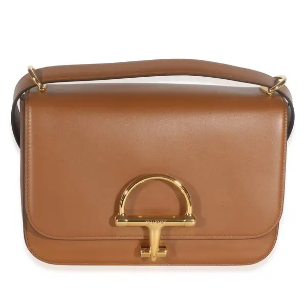 Gucci Smooth Calfskin Siena Shoulder Bag - Brown