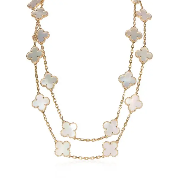 Van Cleef & Arpels Mother Of Pearl Necklace In Yellow Gold - Yellow_gold