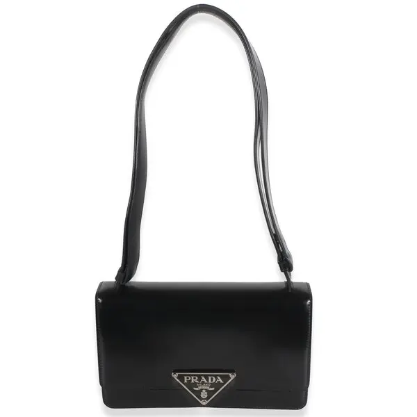 Prada Spazzolato Embleme Triangle Flap Bag