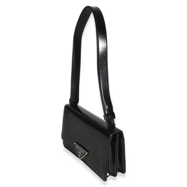 Prada Spazzolato Embleme Triangle Flap Bag
