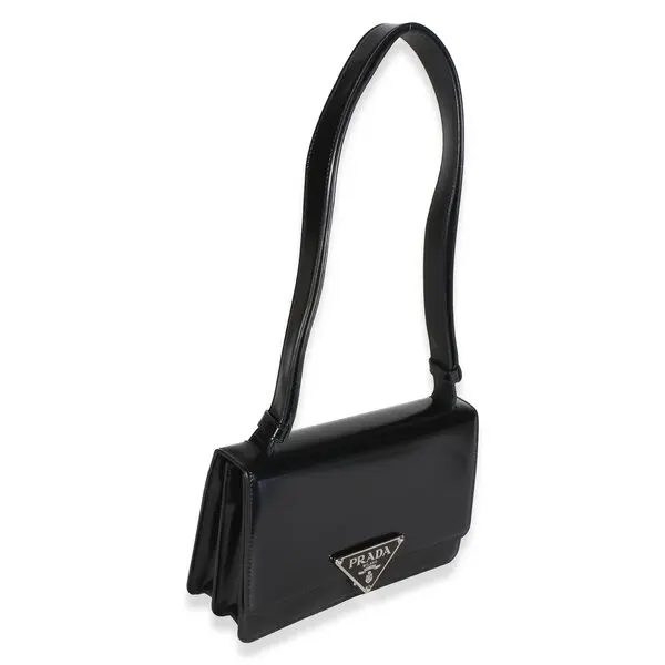 Prada Spazzolato Embleme Triangle Flap Bag