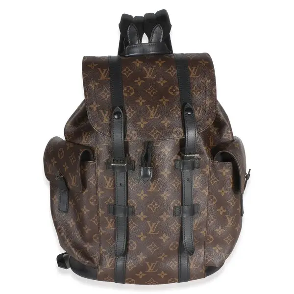 LOUIS VUITTON Monogram Macassar Canvas Christopher Pm Backpack - Brown