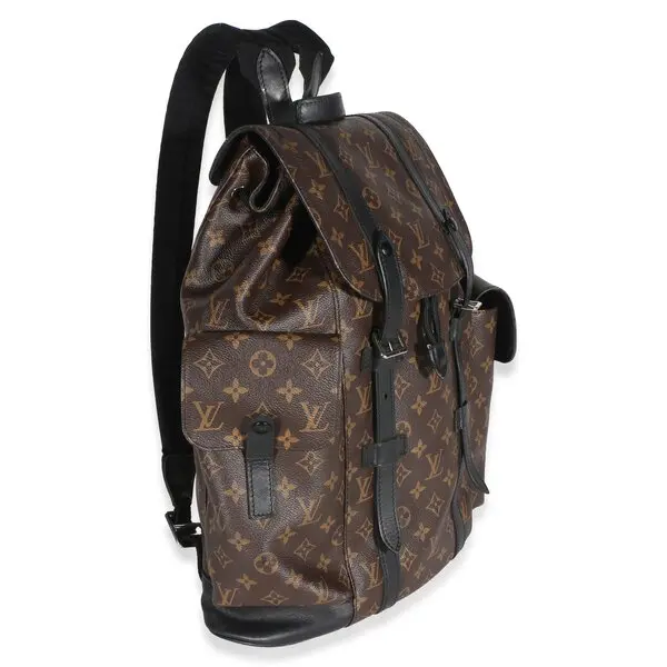 LOUIS VUITTON Monogram Macassar Canvas Christopher Pm Backpack