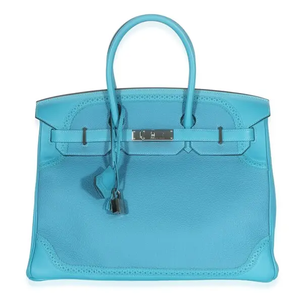 Hermès Birkin 35 Togo Leather Handbag - Blue