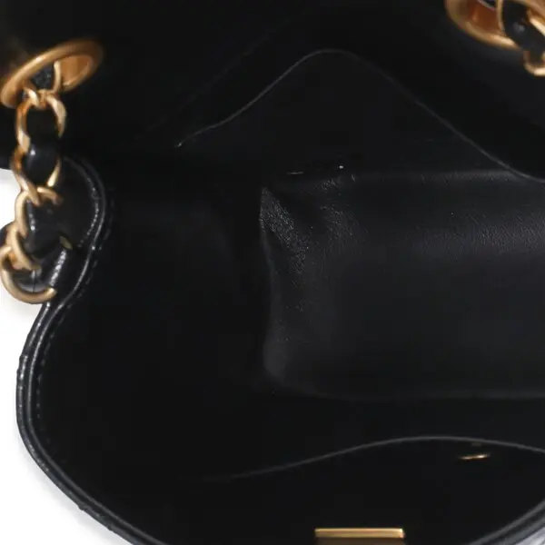 Chanel Quilted Goatskin Square Flap Bag - Black