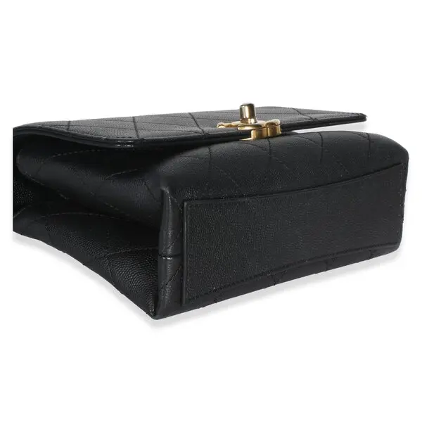 Chanel Quilted Caviar Flap Bag With Chain Strap