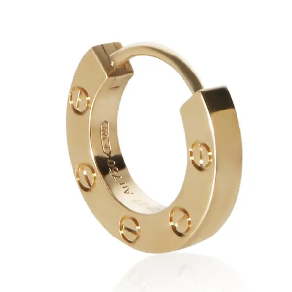 Cartier 18k Yellow Gold Single Love Hoop Earring - Yellow_gold
