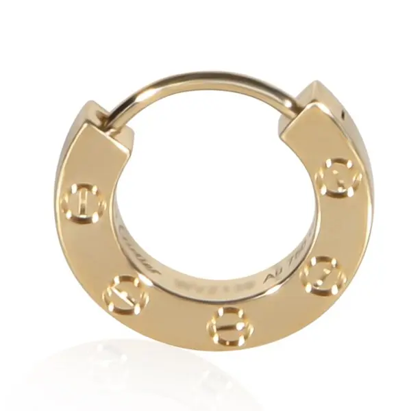 Cartier Yellow Gold Love Single Hoop Earring
