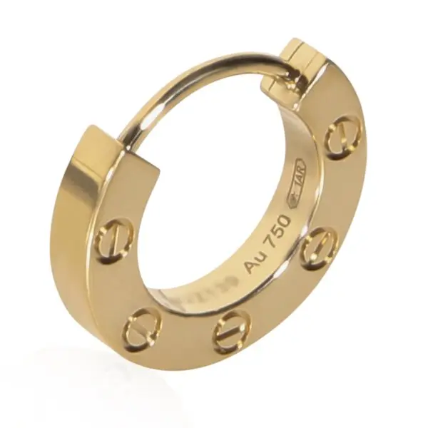 Cartier Yellow Gold Love Single Hoop Earring