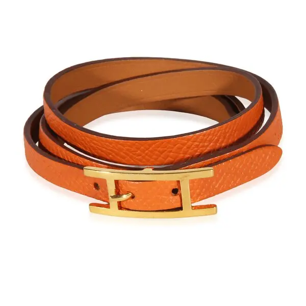 Hermès Gold-plated Behapi Triple Tour Bracelet - Gold_plated