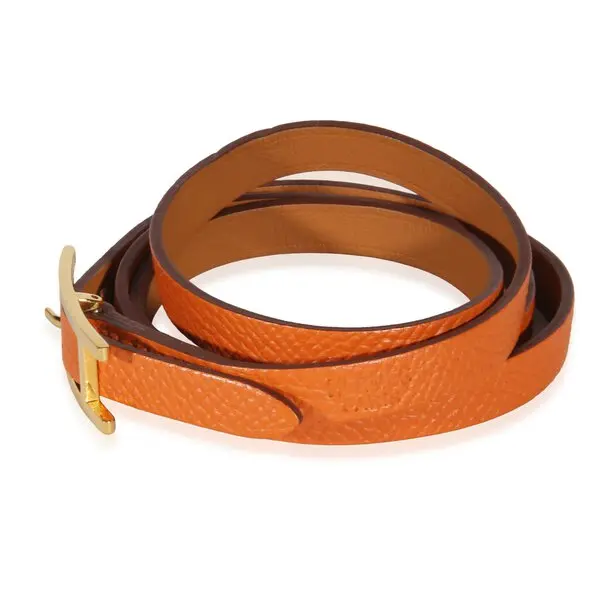 Hermès Gold-plated Behapi Triple Tour Bracelet