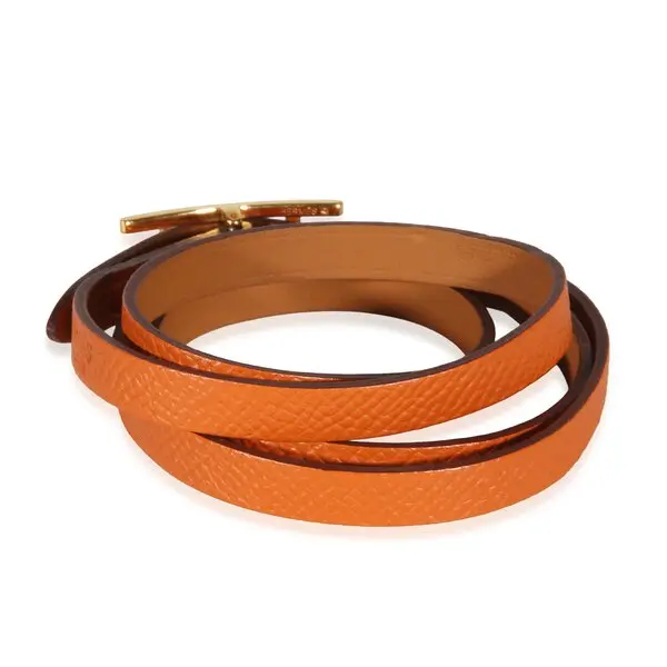 Hermès Gold-plated Behapi Triple Tour Bracelet