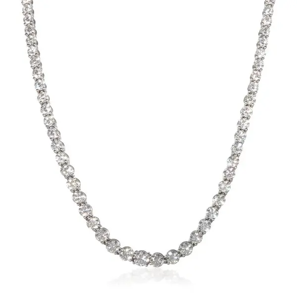 Tiffany & Co. Diamond Graduating Victoria Tennis Necklace - Platinum