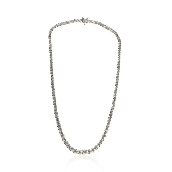 Tiffany & Co. Diamond Graduating Victoria Tennis Necklace