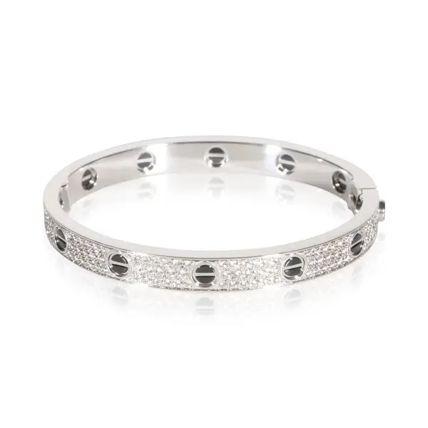 Cartier White Gold Diamond Love Bracelet
