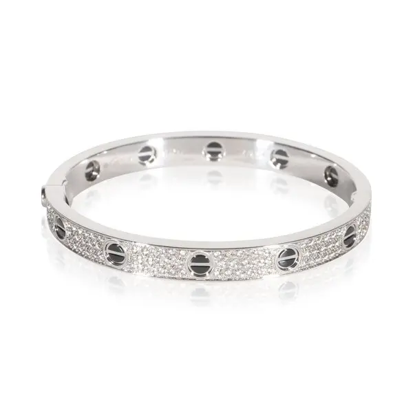 Cartier White Gold Diamond Love Bracelet - White_gold/ceramic