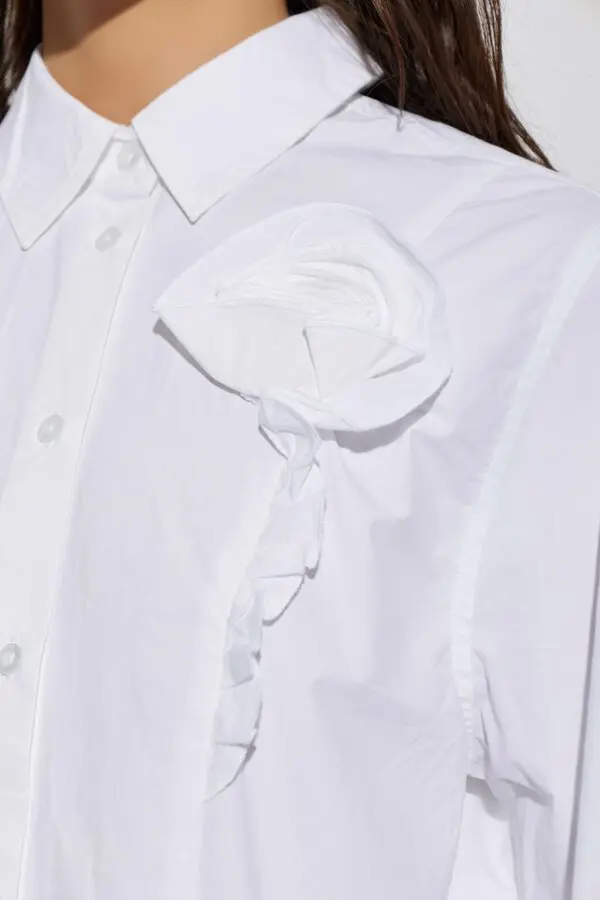 ROTATE BY BIRGER CHRISTENSEN Cotton Shirt With Applique