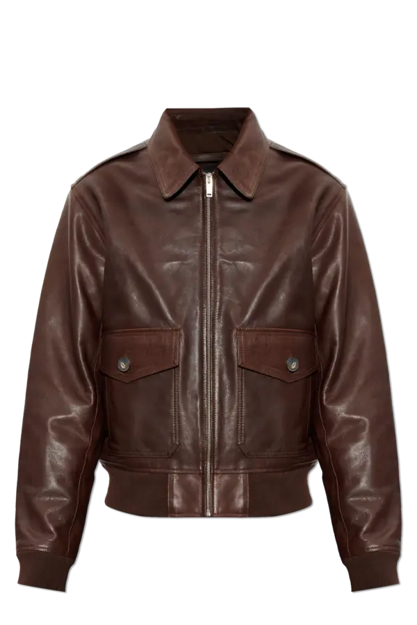 A.p.c. Leather Bomber Jacket
