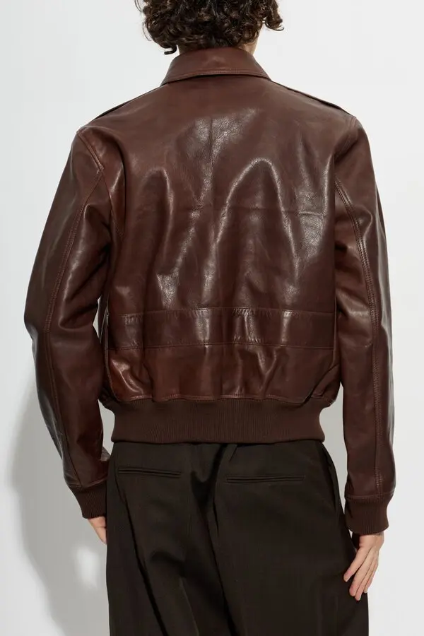 A.p.c. Leather Bomber Jacket