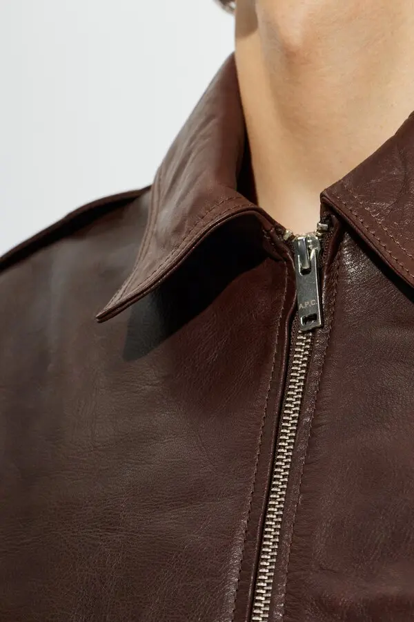 A.p.c. Leather Bomber Jacket