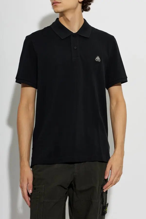 Moose Knuckles Polo Shirt With Applied Logo