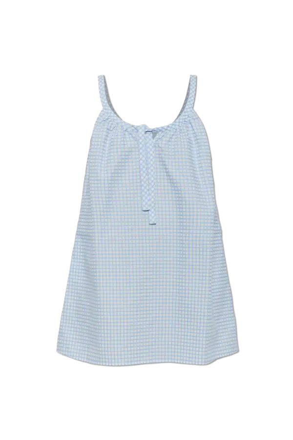 Posse Lila Cotton Mini Dress With Gingham Checks