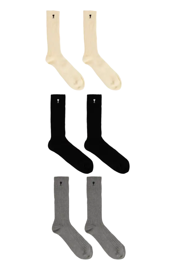 AMI Paris Three-pack Of Socks