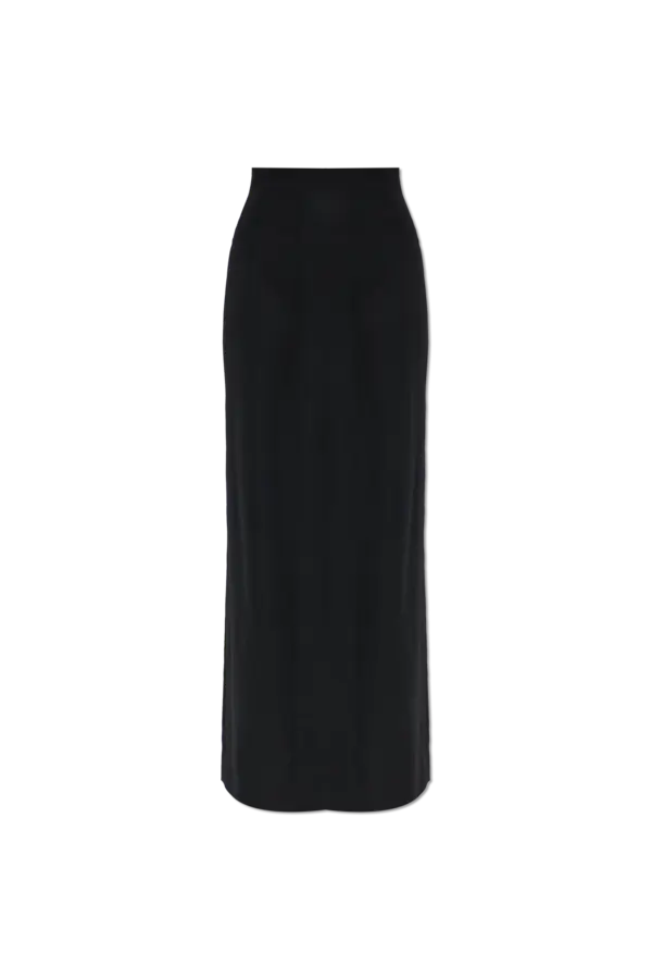 MAISON MARGIELA Wool Maxi Skirt With Back Slit - Black