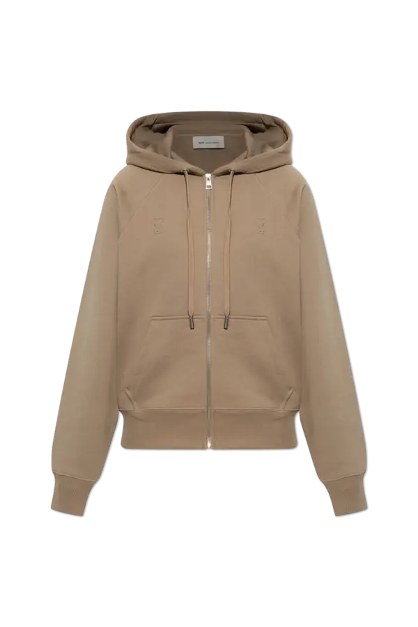 AMI Paris Cotton Zip-up Hoodie
