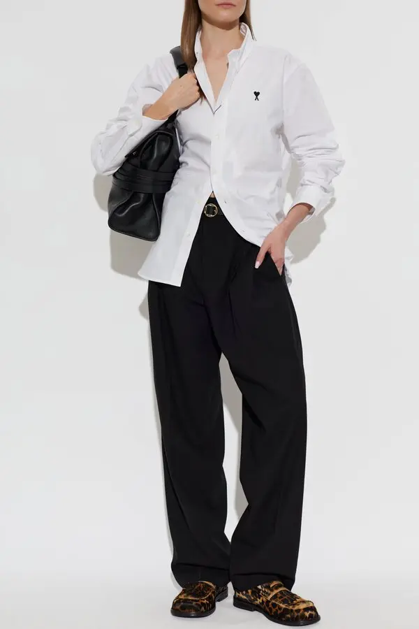 AMI Paris Leather Loafers
