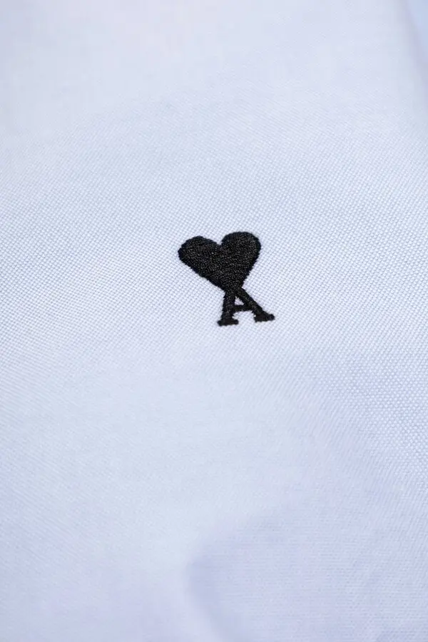 AMI Paris Cotton Shirt With Embroidered Logo