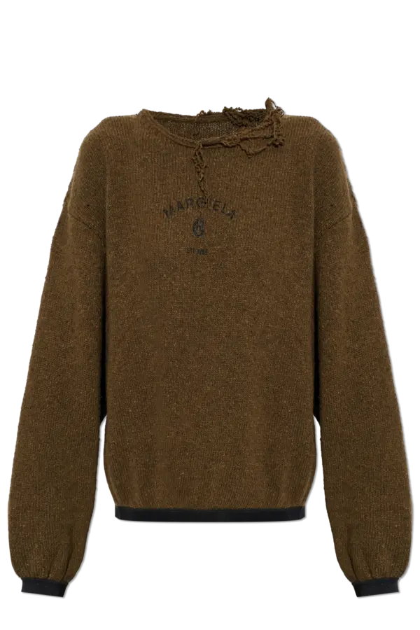MAISON MARGIELA Sweater With Raw-edge Finish - Green