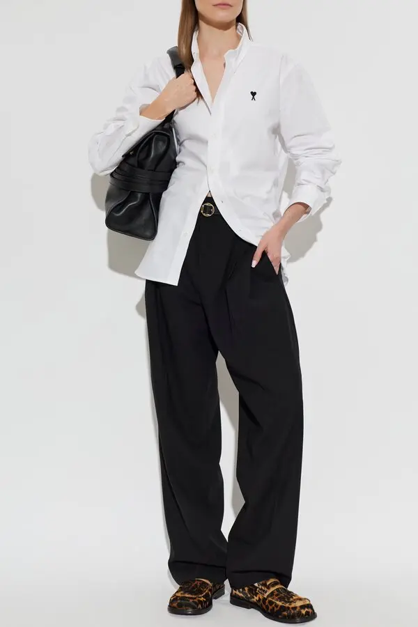 AMI Paris Shirt With Embroidered Logo