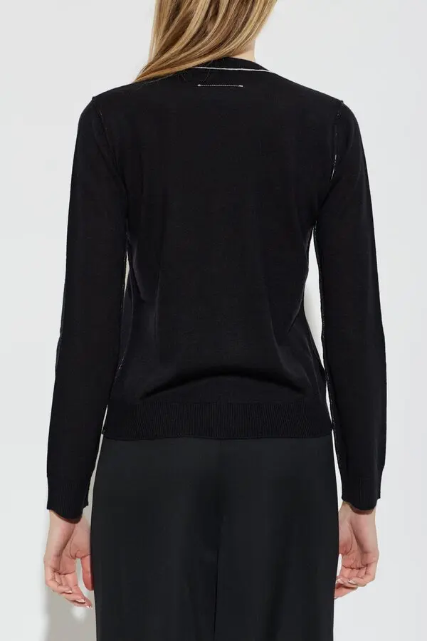 MAISON MARGIELA Cardigan With Decorative Stitching