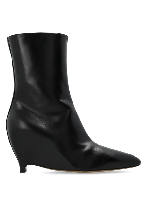 MAISON MARGIELA Leather Wedge Ankle Boots