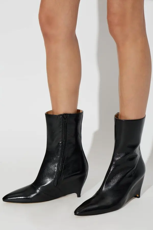 MAISON MARGIELA Leather Wedge Ankle Boots