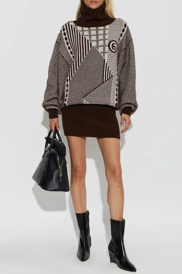 MAISON MARGIELA Leather Wedge Ankle Boots