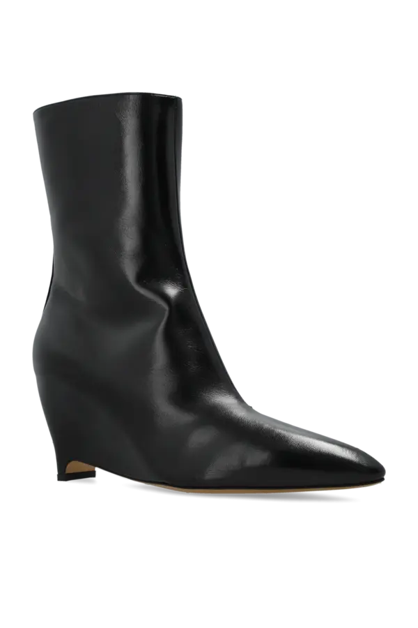 MAISON MARGIELA Leather Wedge Ankle Boots