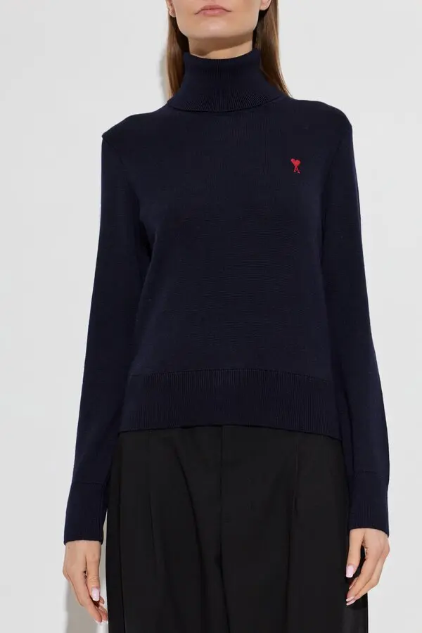 AMI Paris Wool Turtleneck Sweater