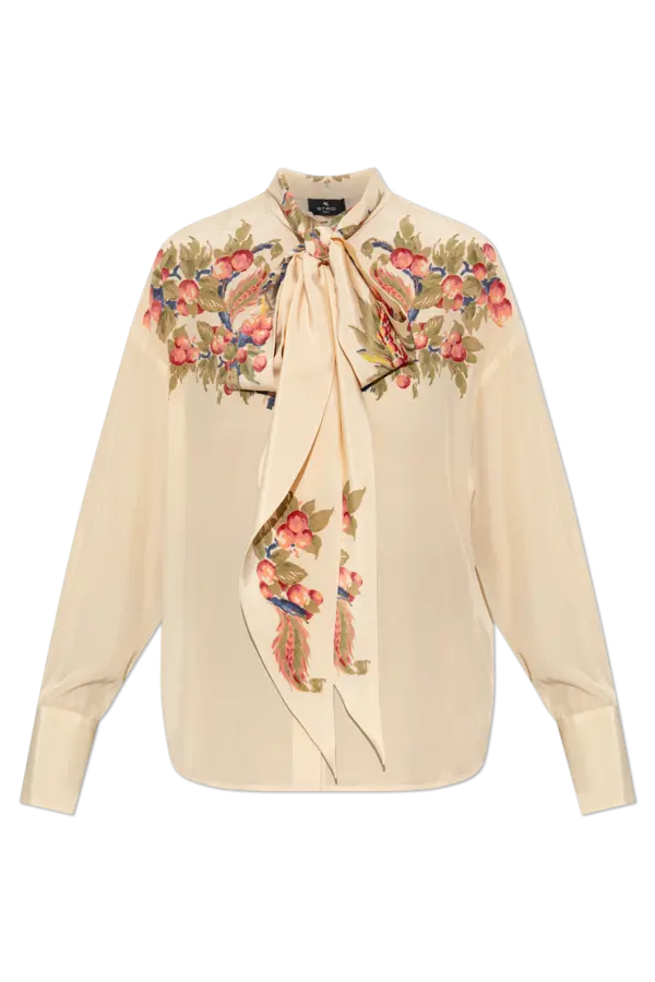 Etro Silk Shirt With Floral Motif