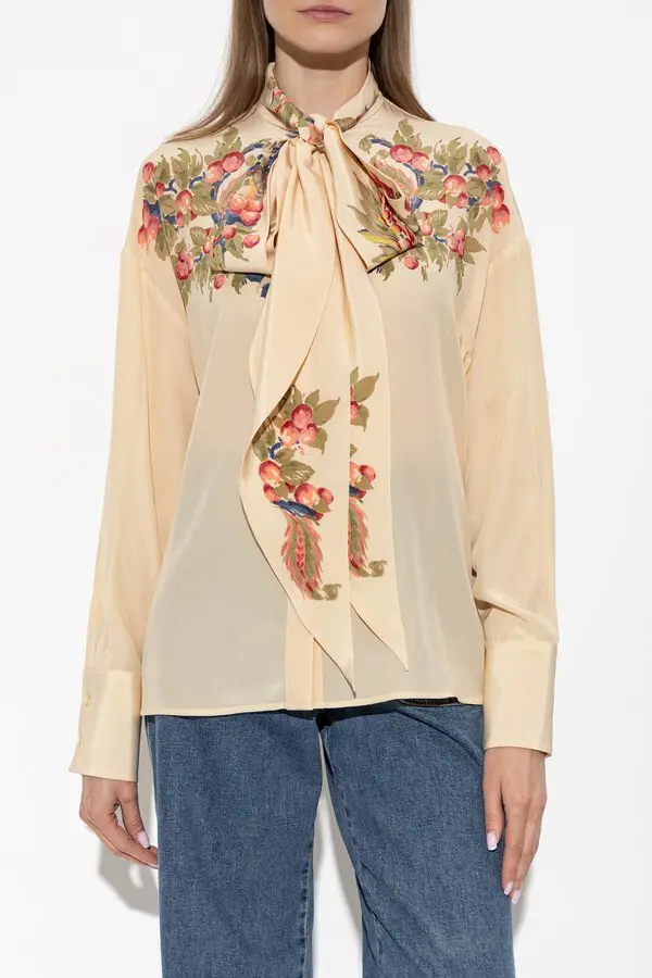 Etro Silk Shirt With Floral Motif